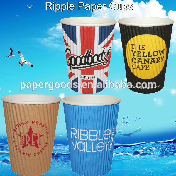 Custom Disposable Coffee Paper Ripple Cups China Qichen Ripple Cups